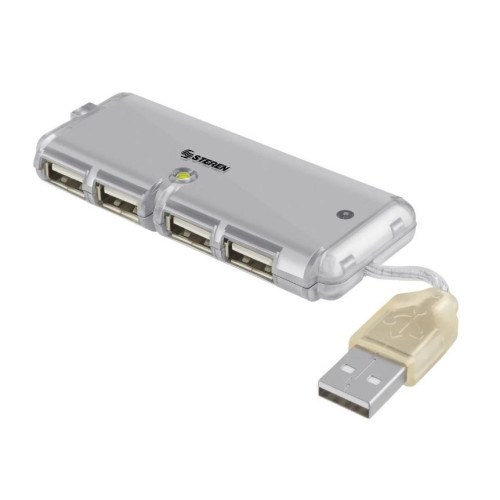 USB-520 Mini HUB USB ultra delgado de 4 puertos.